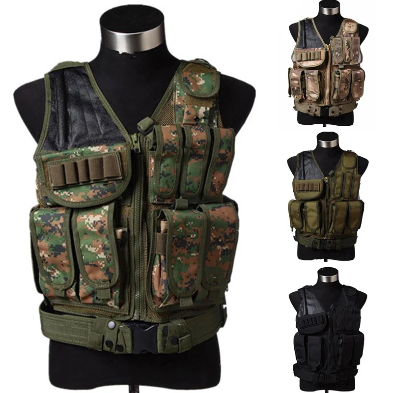 High Quality Tactical Vest Camo Multi Pockets Cs Combat Vest Military