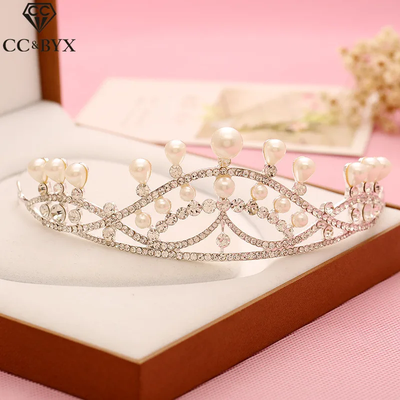 CC tiaras and crowns hairbands crystal pearl simple design wedding hair ...