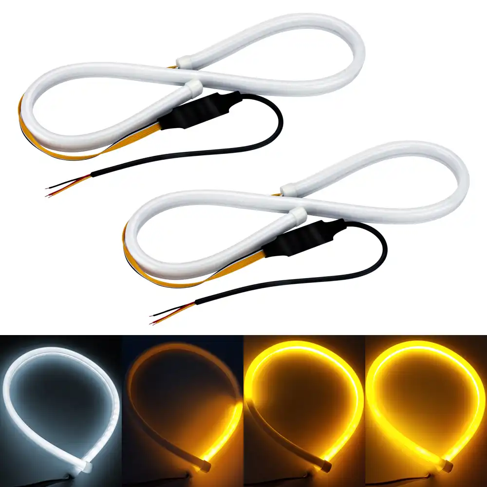 2Pcs Slim Flexible Switchback LED Knight Rider Strip Light For ...