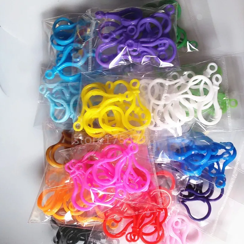 15 Colors Plastic Hook Key Chains Keyring Accessories Wholesaling Free ...