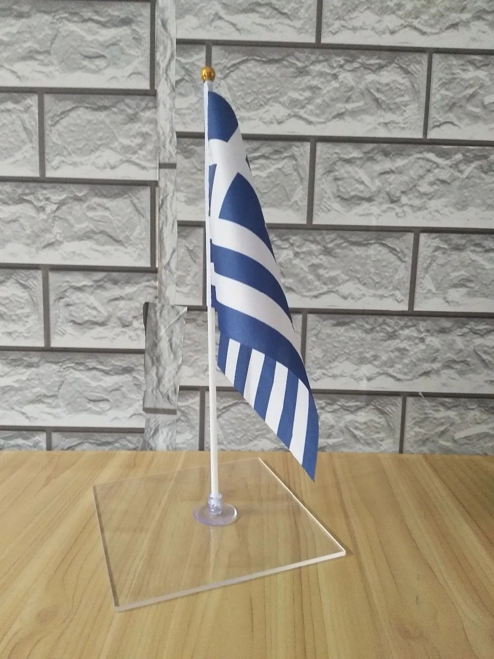 Greek table desk flag 14*21cm flag /Plastic flags or suction cups for ...