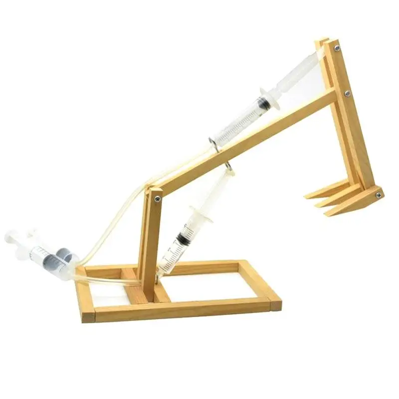 DIY Piston Excavator Wooden Toy Children Technology Assembly Model Toys ...