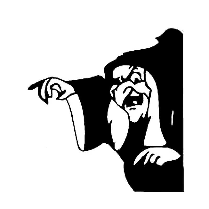 11.4cm*12cm Wicked Witch Car Sticker Funny Vinyl Decal Black/Silver ...