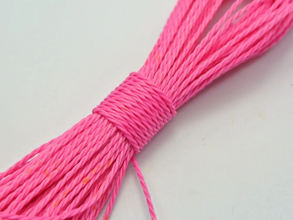50-Meters-Bright-Pink-Waxed-Polyester-Twisted-Cord-String-Thread-Line ...
