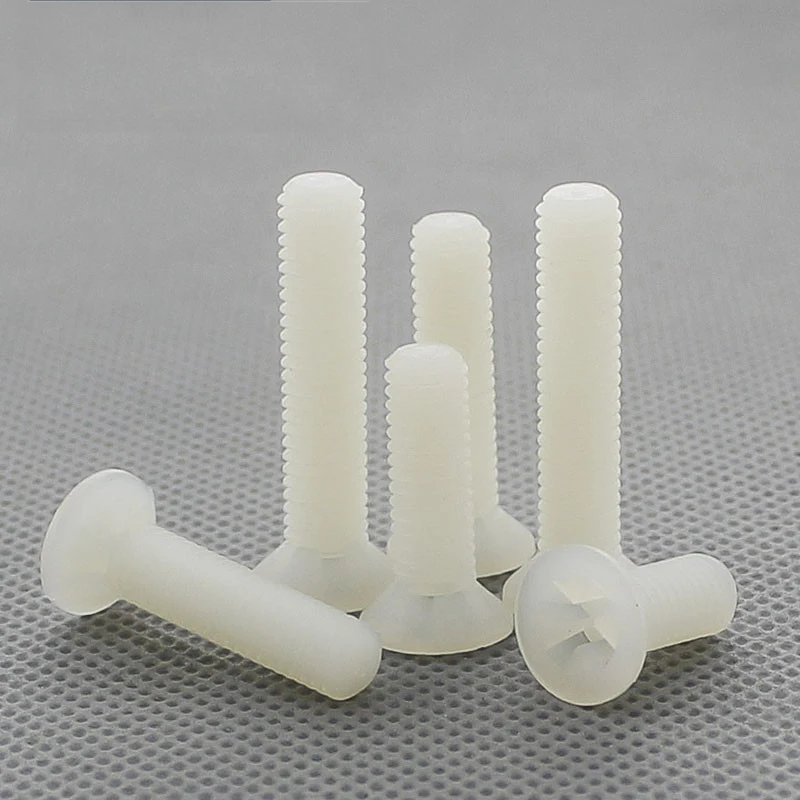 20PCS M3*6/8/10/12/14/16/20/25 Countersunk Head Nylon Screws / Plastic ...