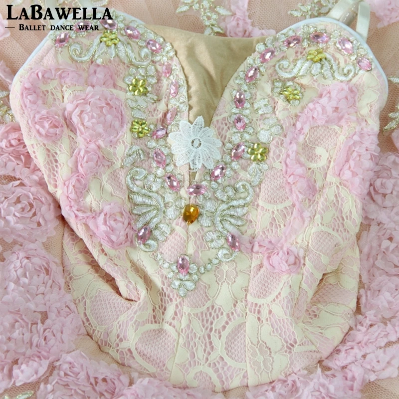Sugar Plum Fairy Professional Pancake Tutu Peach Pink Women Flower ...