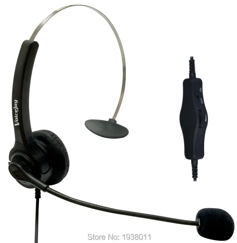 Volume and Microphone Mute function Call Center corded headset RJ9/RJ11 ...
