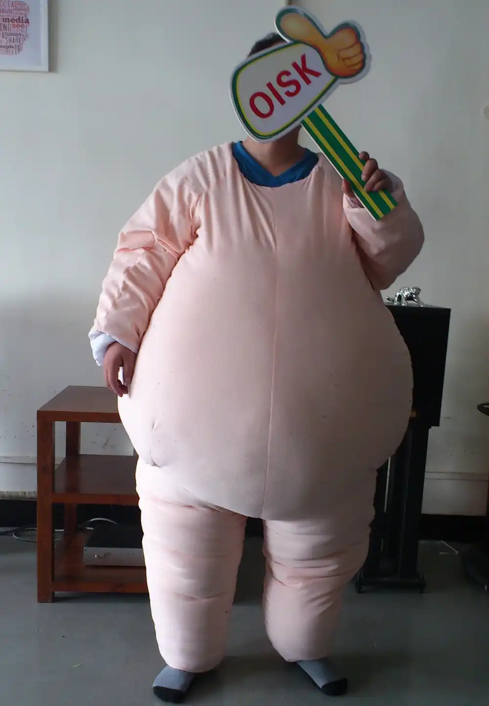 Custom male Fat Suit Padding Mascot Costume Animal Suit Halloween ...