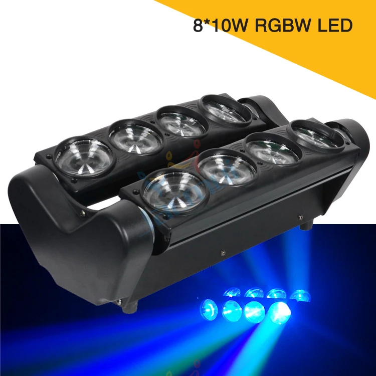 Cheaper 8*10W Led Beam Spider Light White Colur Led Spider Beam Bar Dj ...