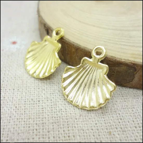 120-pcs-Charms-Shell-Pendant-Gold-plated-Zinc-Alloy-Fit-Bracelet ...