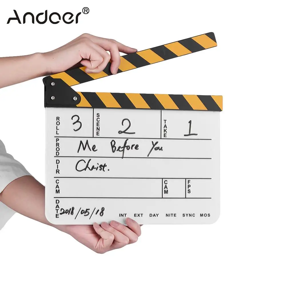 Director Video Acrylic Clapboard Clap Board Dry Erase Tv Film Movie ...
