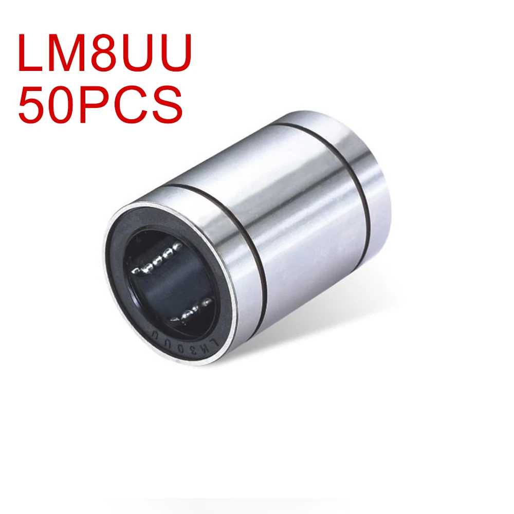 50 pcs/lot LM8UU 8mm linear ball bearing Linear Bearing 8mm 3d printer parts LM8 cnc parts ...