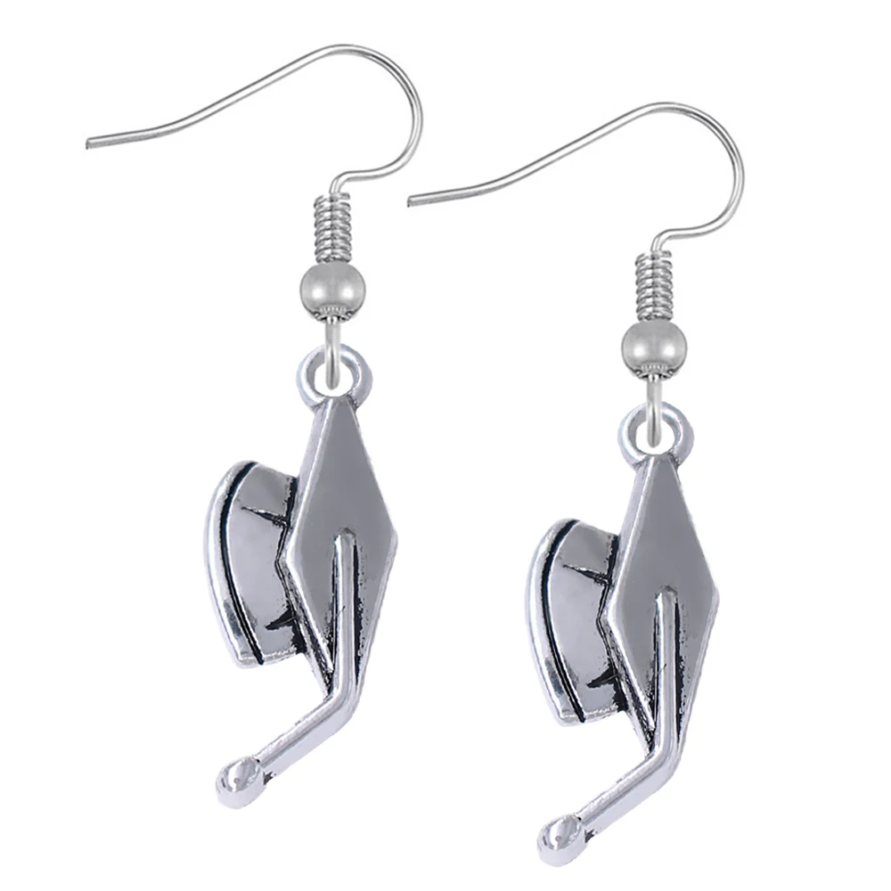 Popular Student Graduation Dr. Cap Bachelor Hat Metal Pendant Earring ...