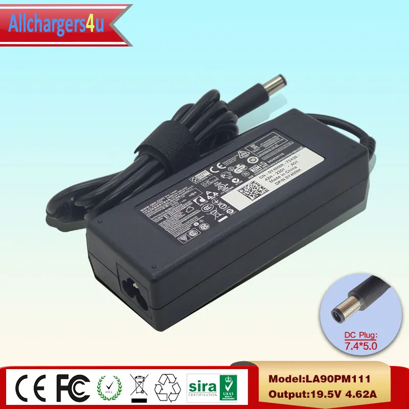 Original LA90PM111 19.5V 4.62A 90W AC Adapter for Dell Alienware M11x ...