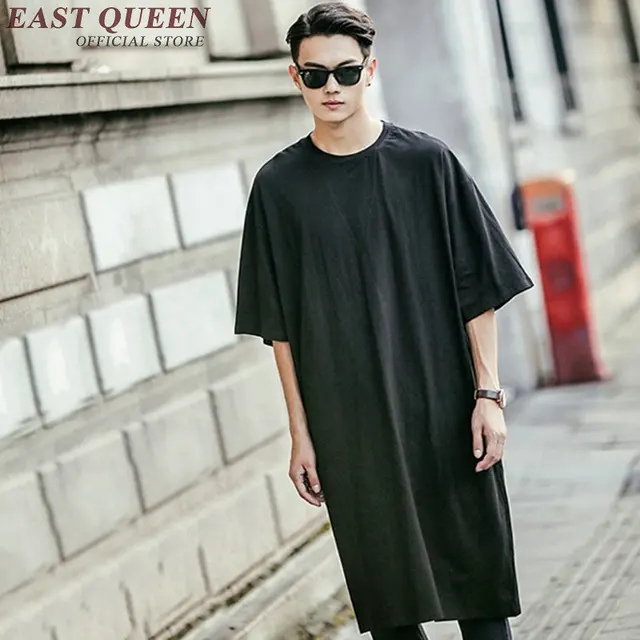Extra long tee shirts for men 2018 new extra long t shirt hip hop ...