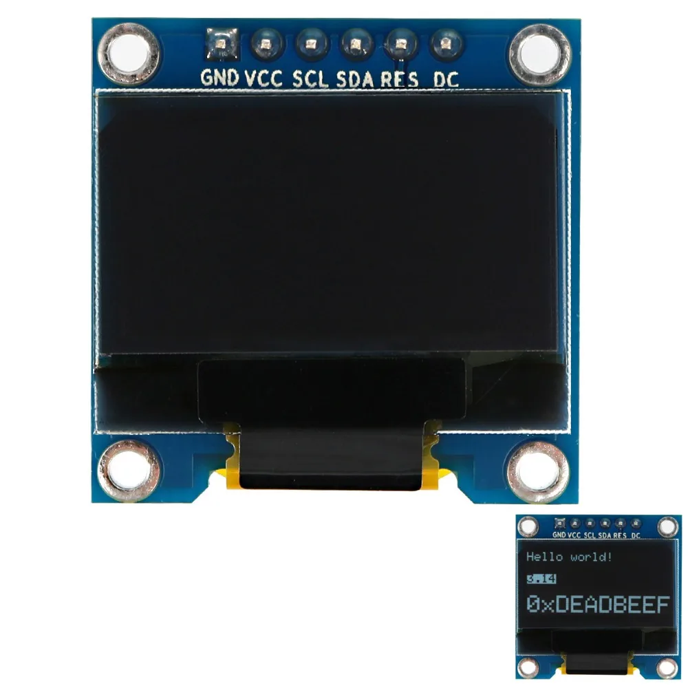 0.96 inch 128 x 64 OLED White Screen Display Module Board with I2C ...