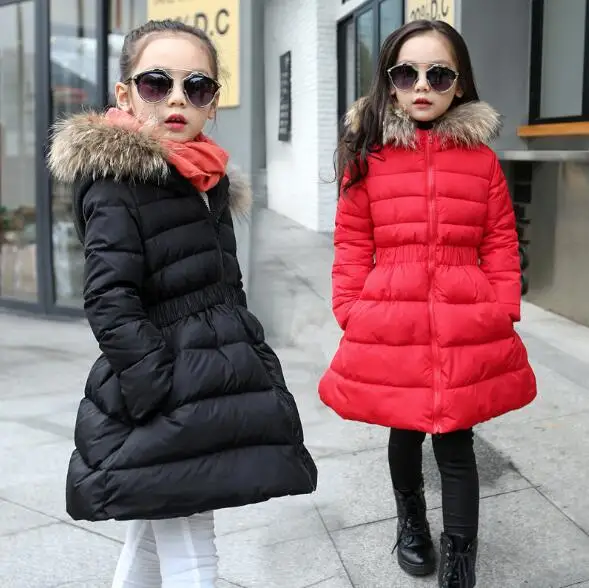 4 12 Years Winter Jackets For Girls Autumn Cotton Solid Warm Girls ...