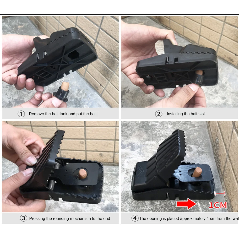 Крысиная ловушка Ловушка-легкая Опора многоразовая пружинная мышка ...