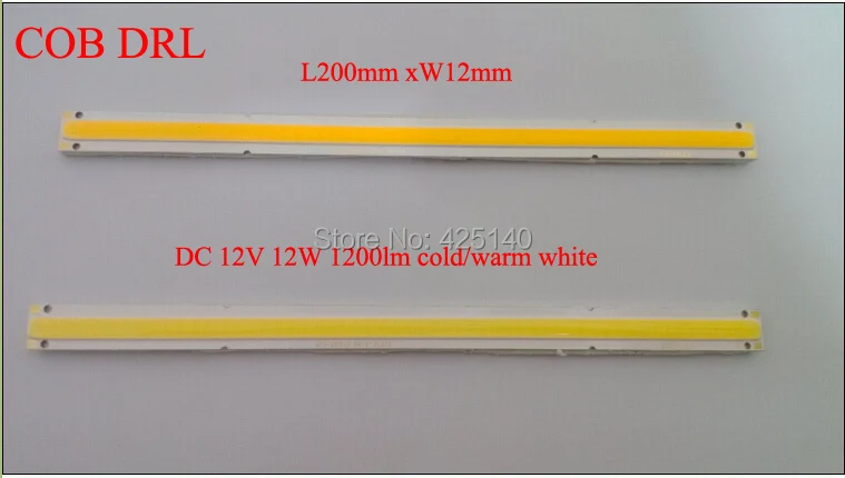 2014 New 12v 12w 1200lm 200mm long DRL daytime running car light cold ...