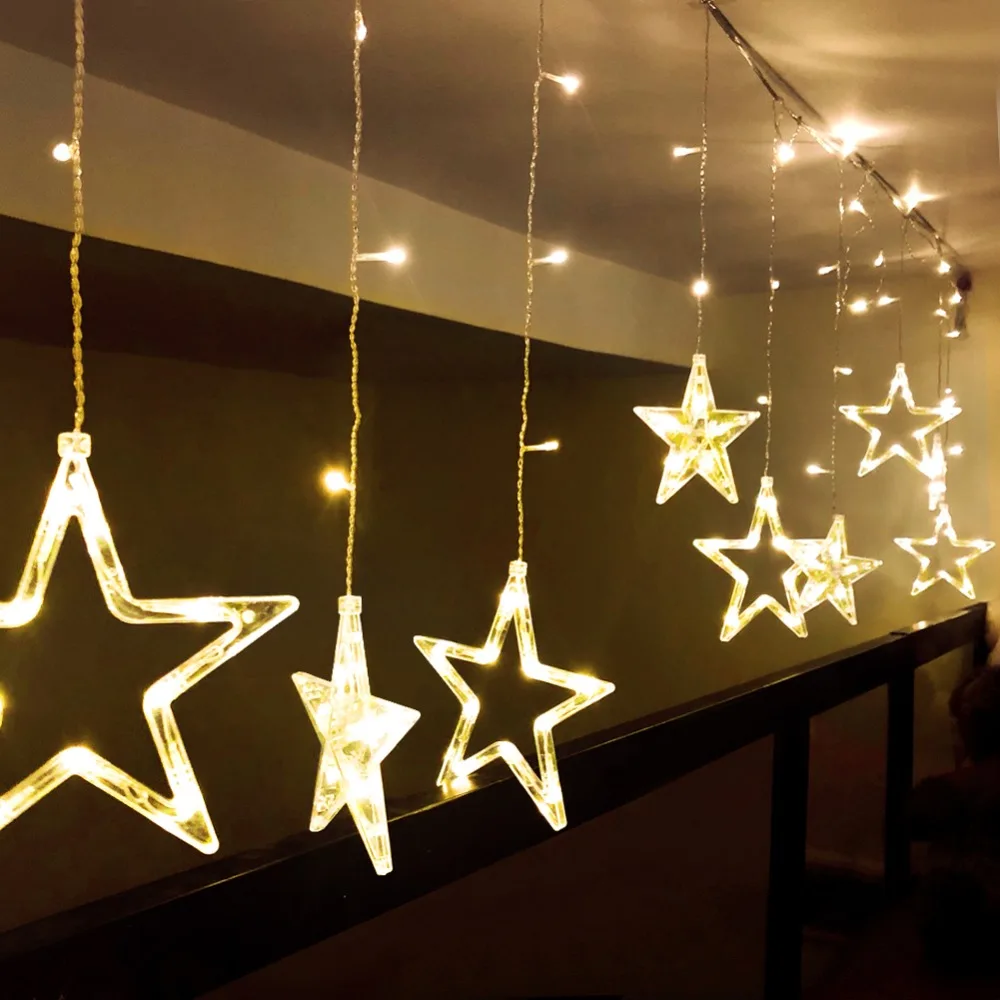 2.5M Stars LED String Lights Christmas Home Decoration Fairy Lights For ...