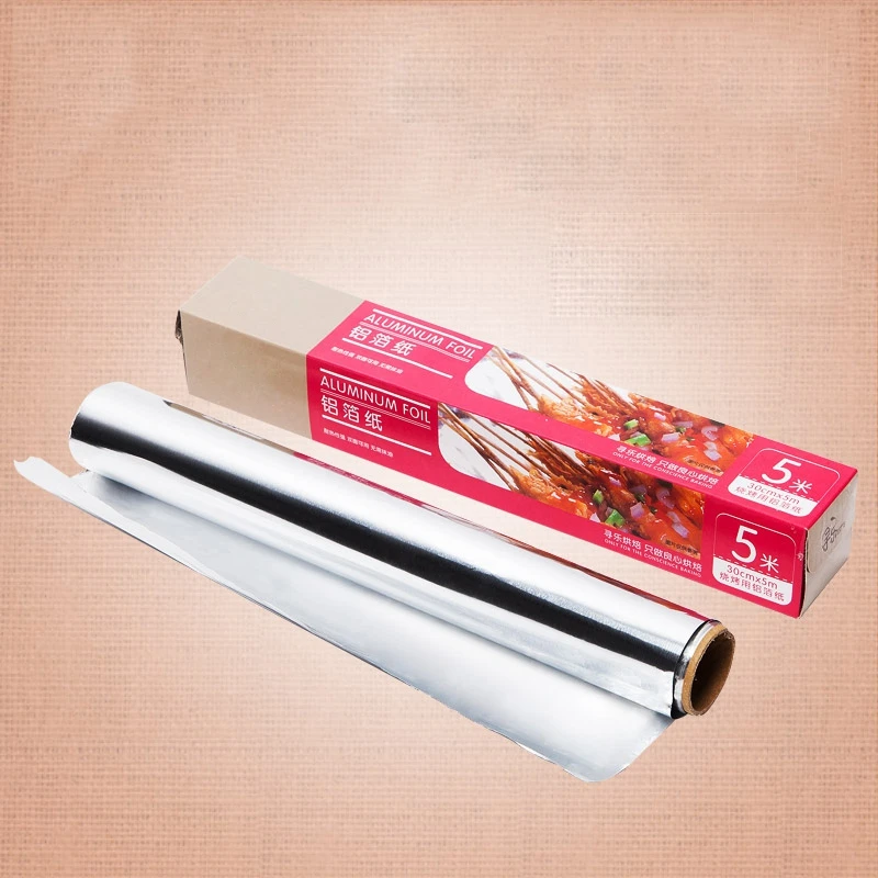 5 Meters Tinfoil Oilpaper Aluminum Foil Kitchen Baking Tool Barbecue ...
