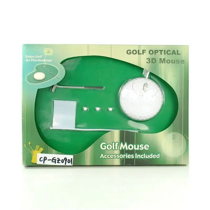 USB Optical 3D Mouse Creative Golf Design & Mouse Pad Golf Playing ...
