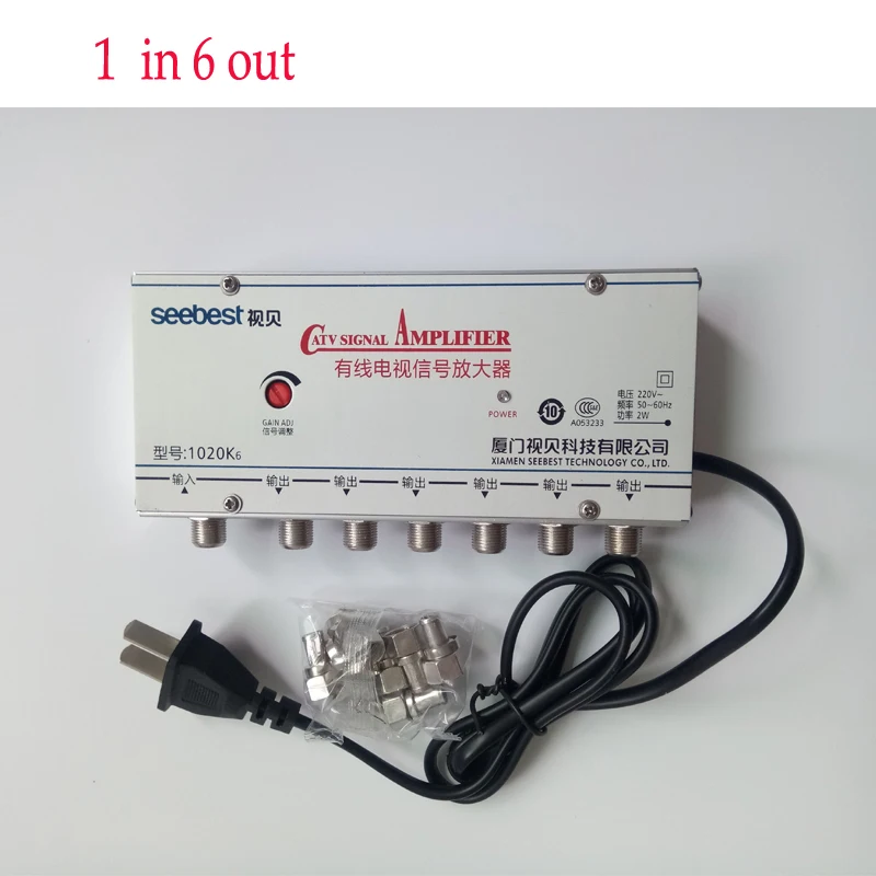 1-in-6-out-CATV-Cable-TV-Video-Signal-Amplifier-AMP-Booster-Splitter ...