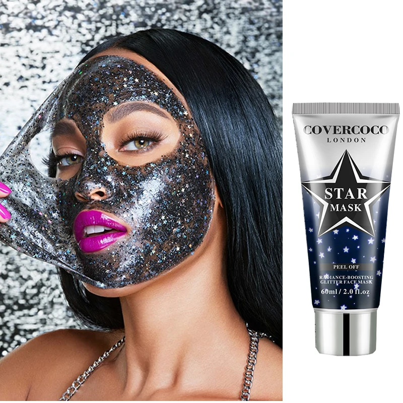STAR MASK Glitter Gold Peel off Black Face Mask From Black Dots ...