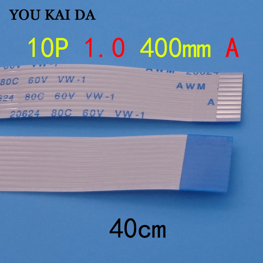 FFC FPC Flexible flat cable 10 PIN Step 1.0 mm same sides Length 400 mm ...