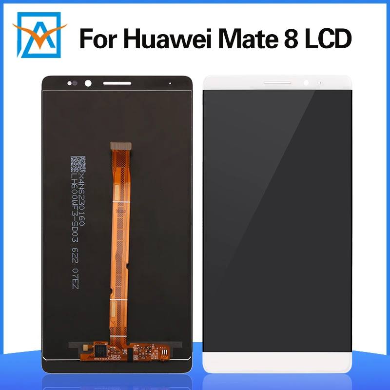 10 PCS For Huawei Mate 8 LCD Display Wholesale Black and White Quick Shipping LCD Free DHL ...