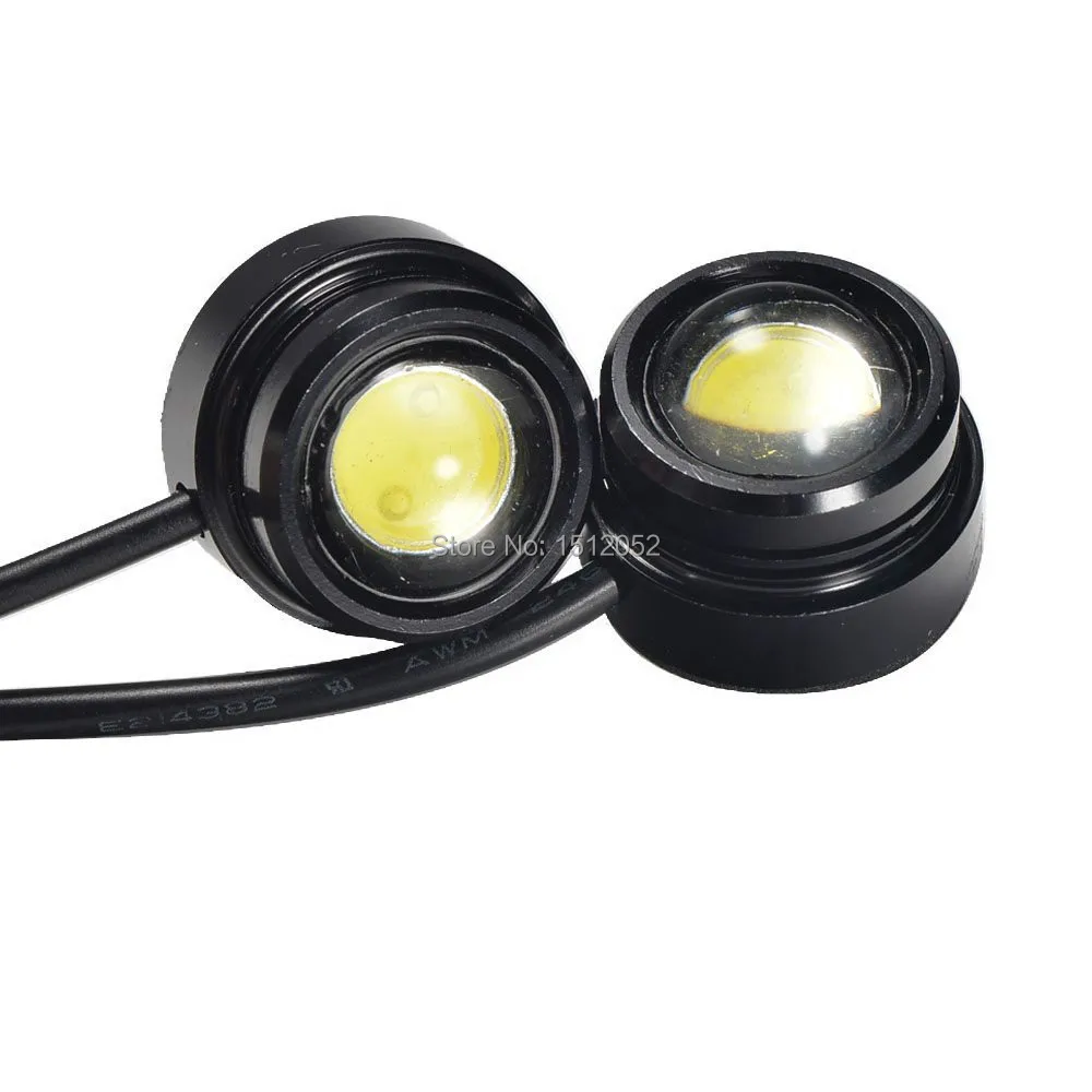 2Pcs 3W White Light COB LED Daytime Eagle Eye Car Rear DRL Backup ...