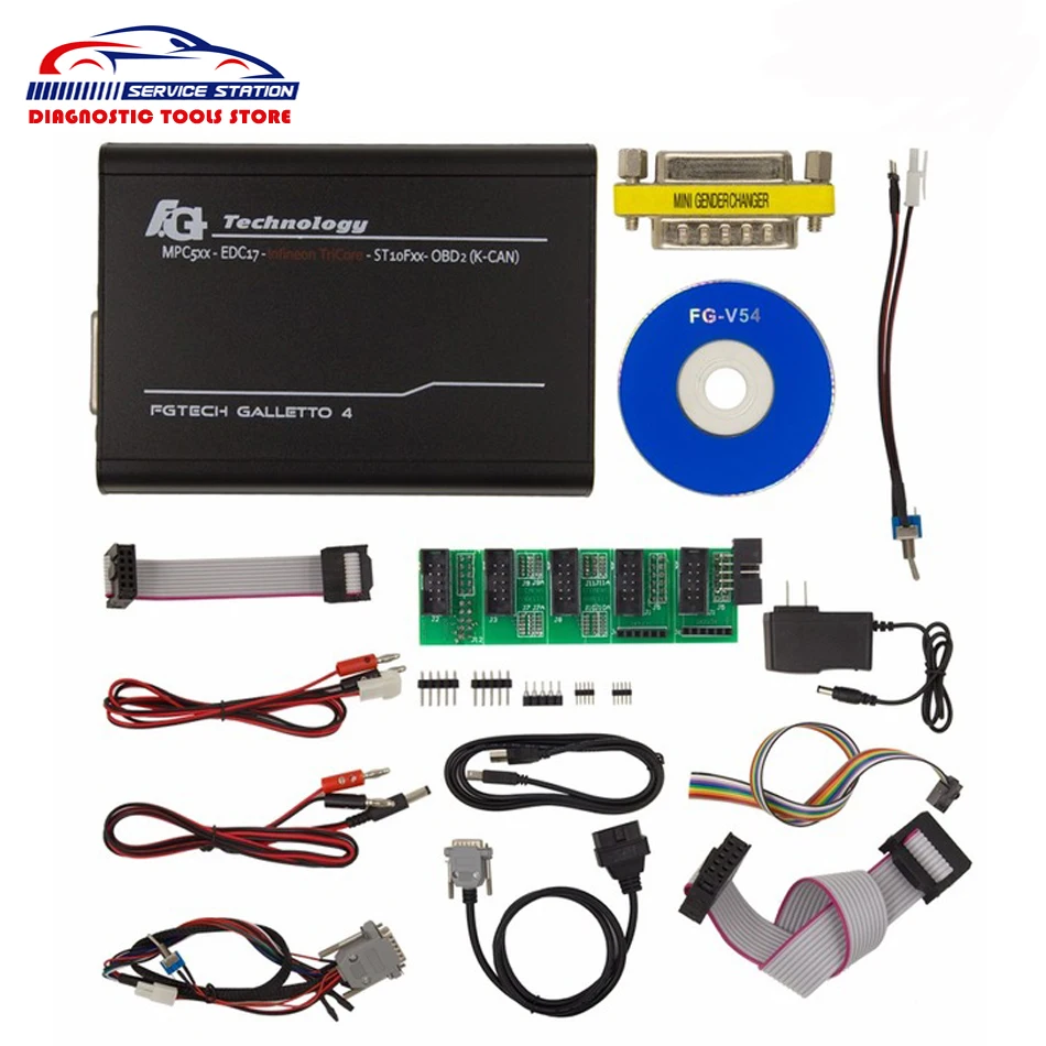 Высококачественный FGTech Galletto 4 Master EOBD2 FG TECH V54 EOBDII чип Тюнинг Программирование ...
