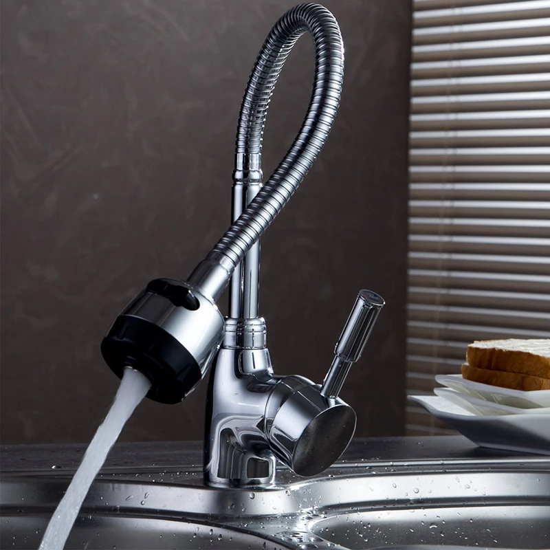 2016 High Quality Kitchen pull in Mixer Hot and Cold Water Tap Kitchen ...