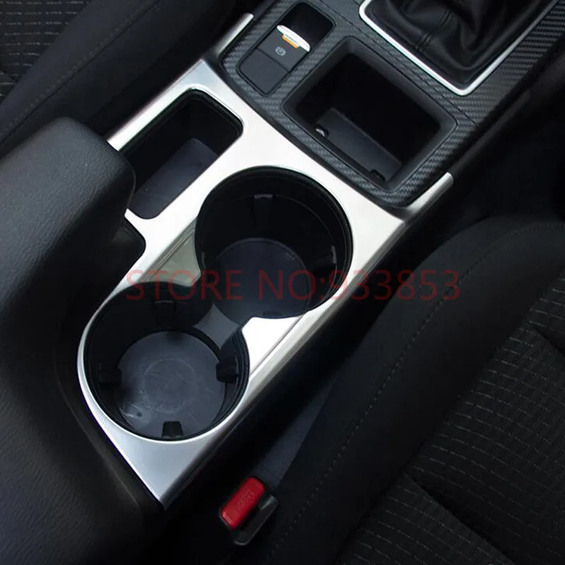 ABS Chrome Center Console Cup Holders Cover Frame Trim Interior Car ...