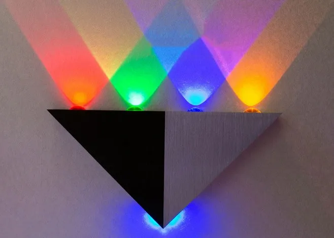 5w/3w Aluminum Triangle Led Wall Light Sconces Mirror Lamp Backlight ...