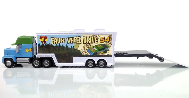 Pixar Cars 2 Toys Diecast Mack Cars NO. 54 Truck Hauler Faux Wheel ...