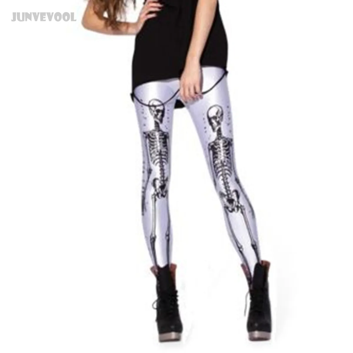 Leggings Fitness Women Perspective Skeleton Printed Skull Sexy Women