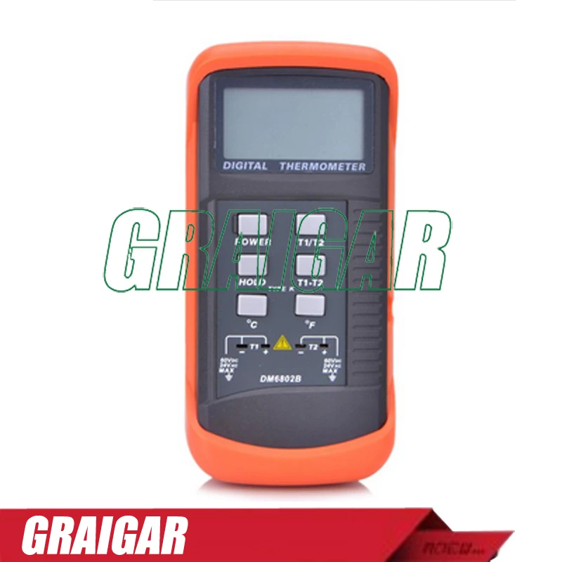 Handheld Temperature Meter Digital thermometer (two k type) DM6802B 3 1 ...