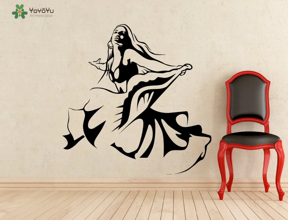Dancer Pattern Wall Decal Beautiful Woman Vinyl Wall Stickers Sexy