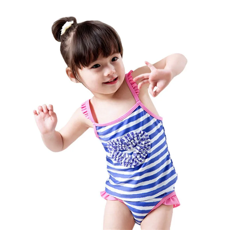 GI FOREVER Children Two Piece Suit Bikini Girl Striped Swimwear 2018 ...