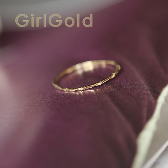 14k Solid Gold Ring,thin Ring, Stacking Ring, Dainty Gold Ring ...