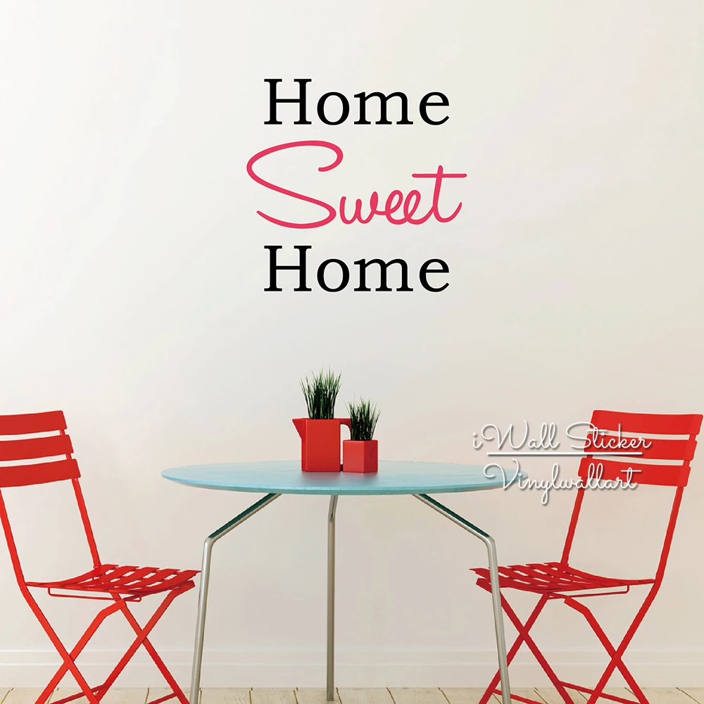 Home Sweet Home Quote Wall Sticker Family Quote Wall Decals Home Wall ...