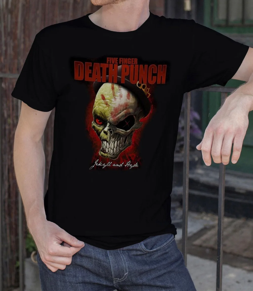 2018 Short Sleeve Cotton T Shirts Man Clothing Five Finger Death Punch ...