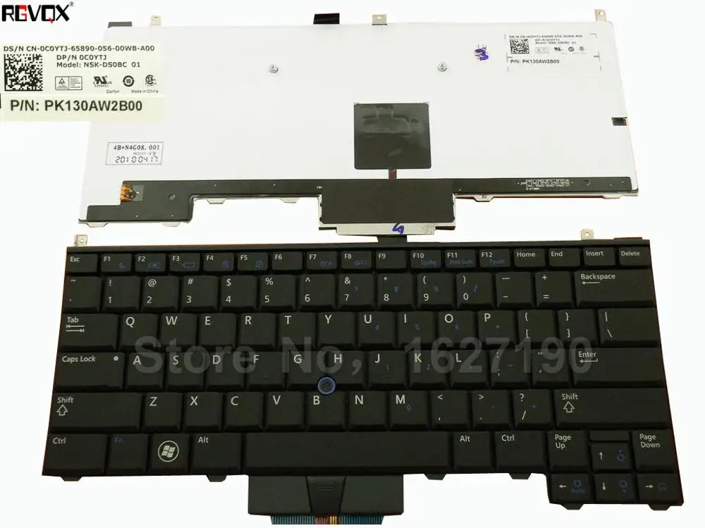 New US Laptop Keyboard For DELL Latitude E4310 BLACK Backlit,With Point ...