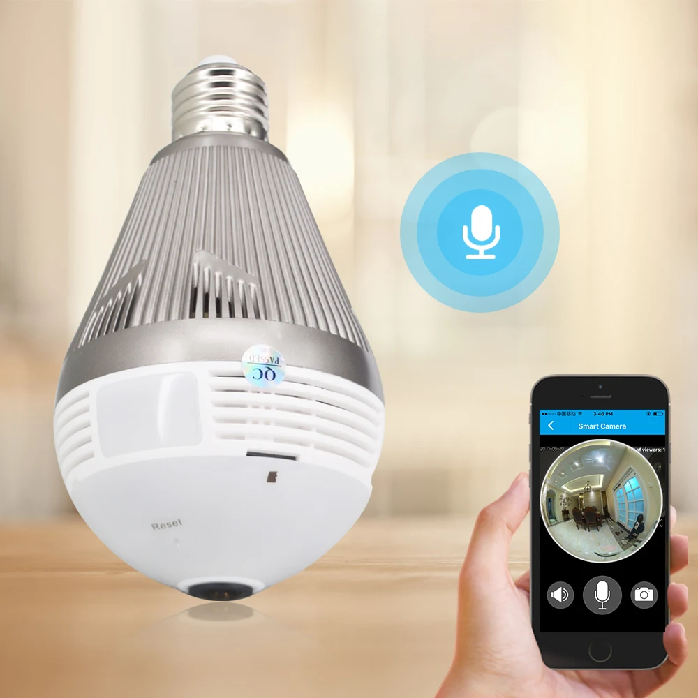 CTVMAN 360 Camera IP Dome 960p 3mp 5mp Full HD Fisheye Bulb Lamp Wifi ...