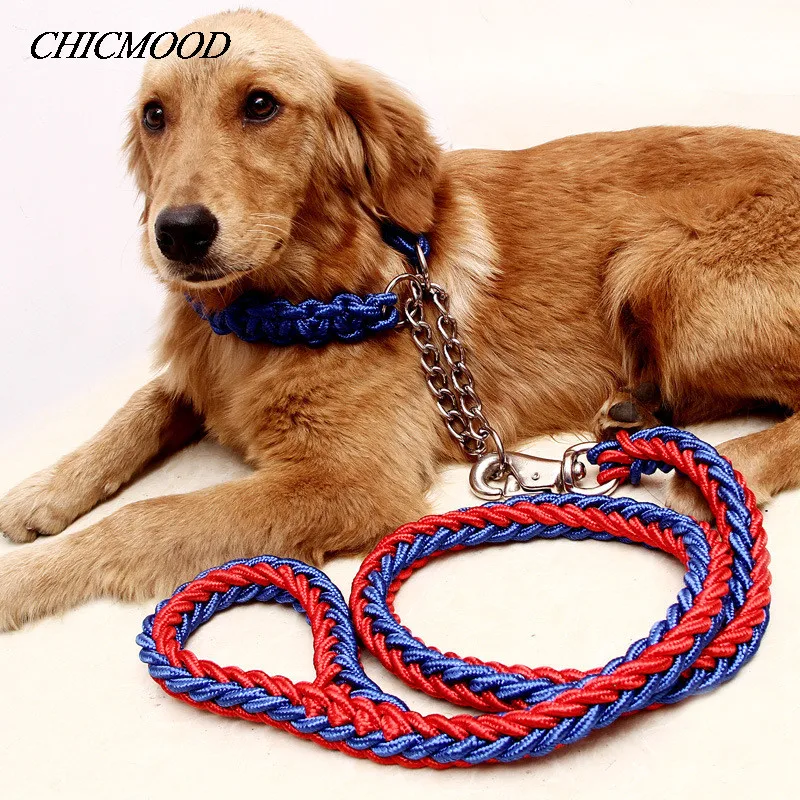 2017 High Quality Strong Nylon Braided Leash Hand woven Big Large Pet ...