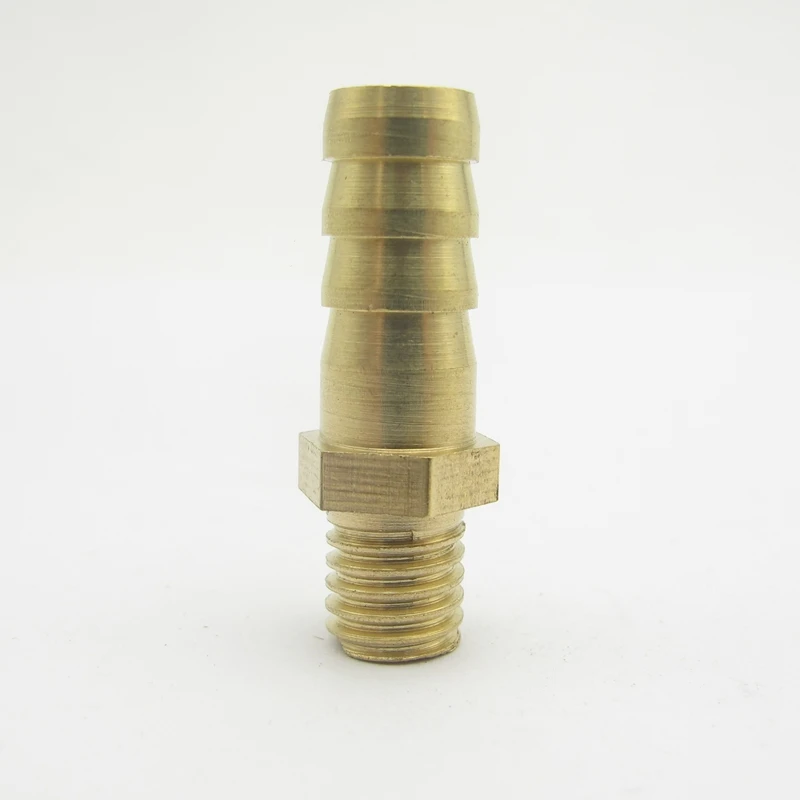 8mm Hose Barb X M8*1.25mm Male Metric Thread Brass Barbed Pipe Fitting ...