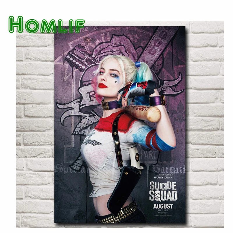 Suicide Squad 5D DIY diamante bordado Cruz puntada cuadrado Rhinestone ...