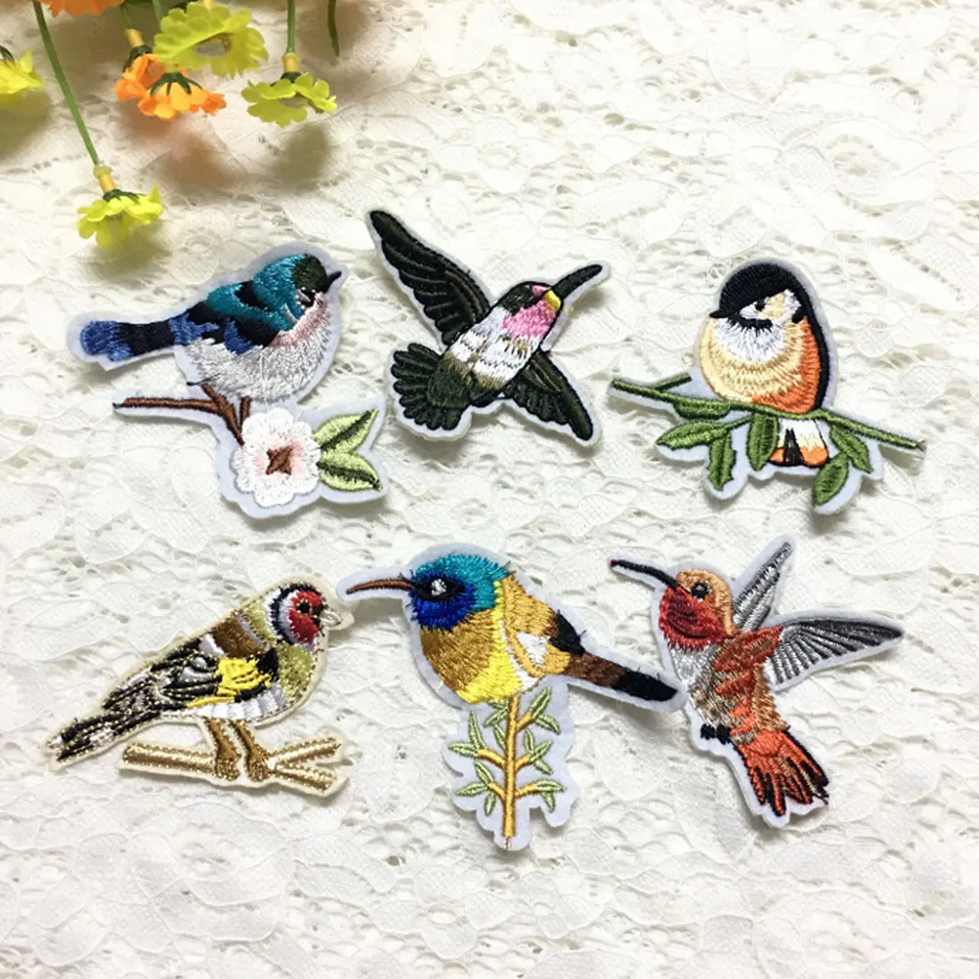Birds Patch Embroidery Iron On Patches For Clothes Dresses DIY ...