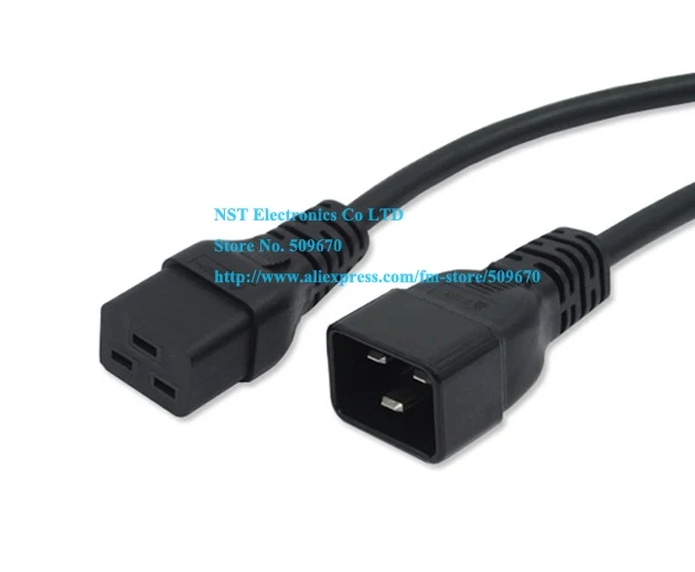 IEC Power Cable, PDU/UPS Power Cord C20 Male to C19 Female Cable, C19 ...